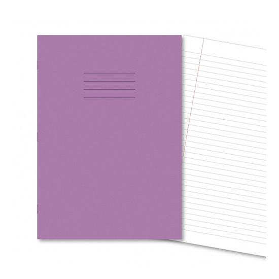 9x7" Exercise Books 8mm F/M 80Pg (229x178mm) Purple - Polycopy